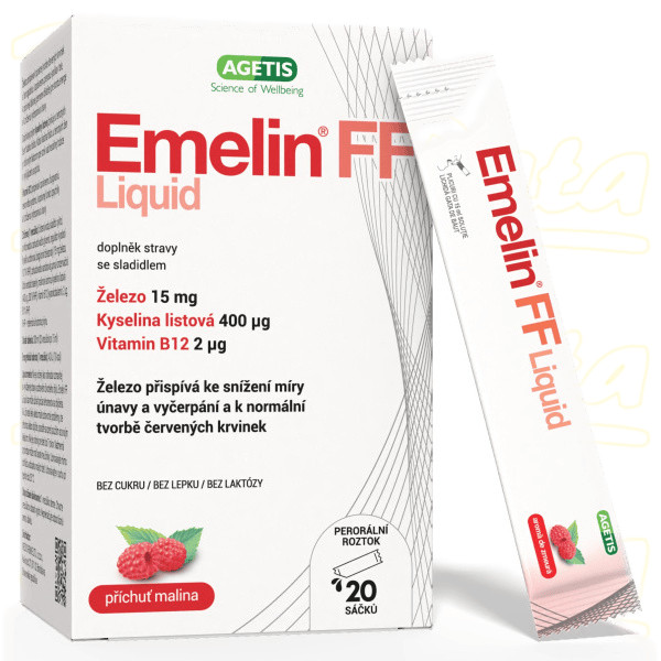 Emelin FF Liquid malina 20x15ml AGETIS :: Lékárna Typos